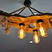 Live Edge Olive Wood Slab Pendant Chandelier, Rustic Lighting Fixture ...