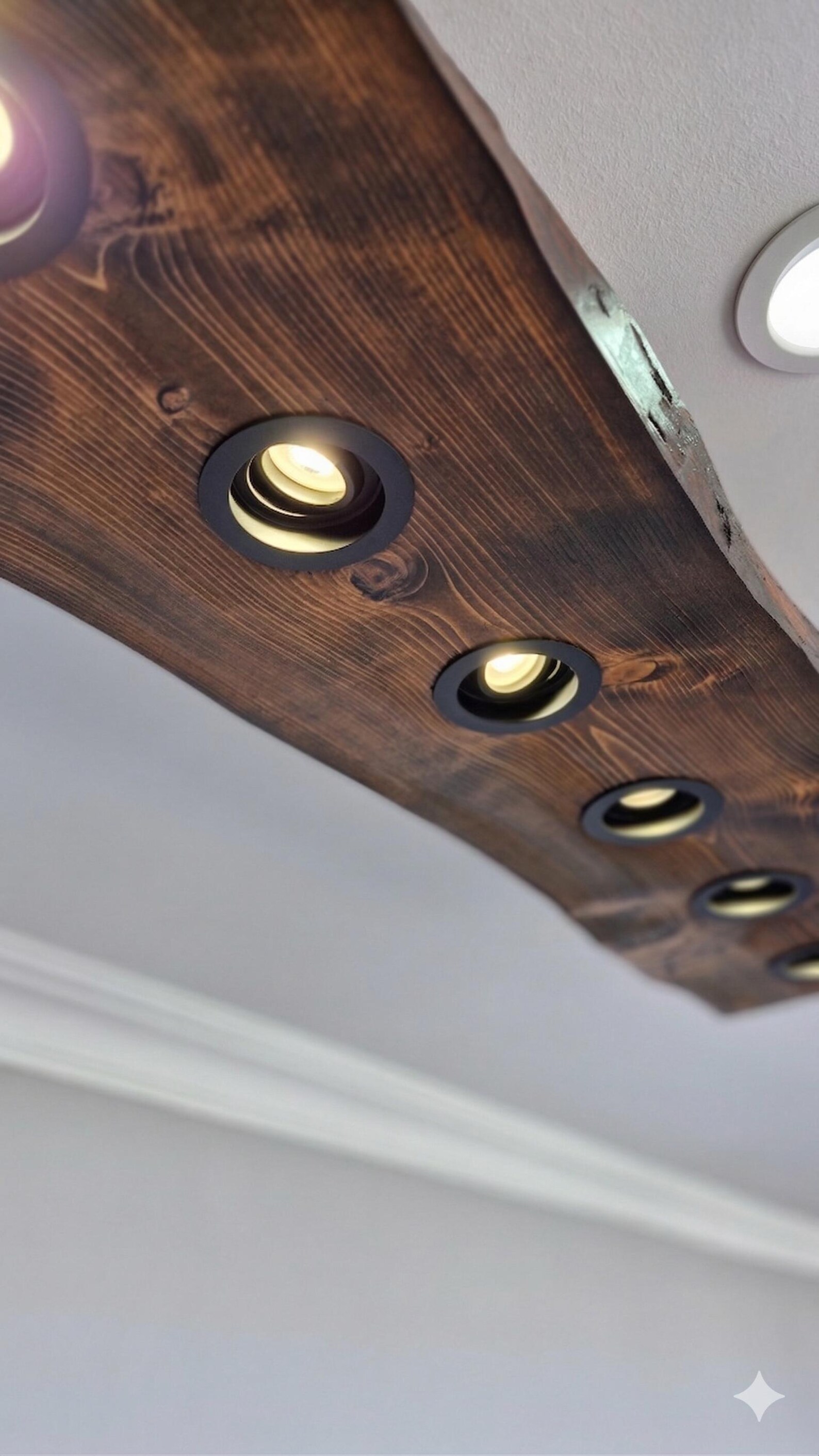 Live Edge Wooden Rustic LED Light Fixture for Kitchen Island, Farmhouse ...