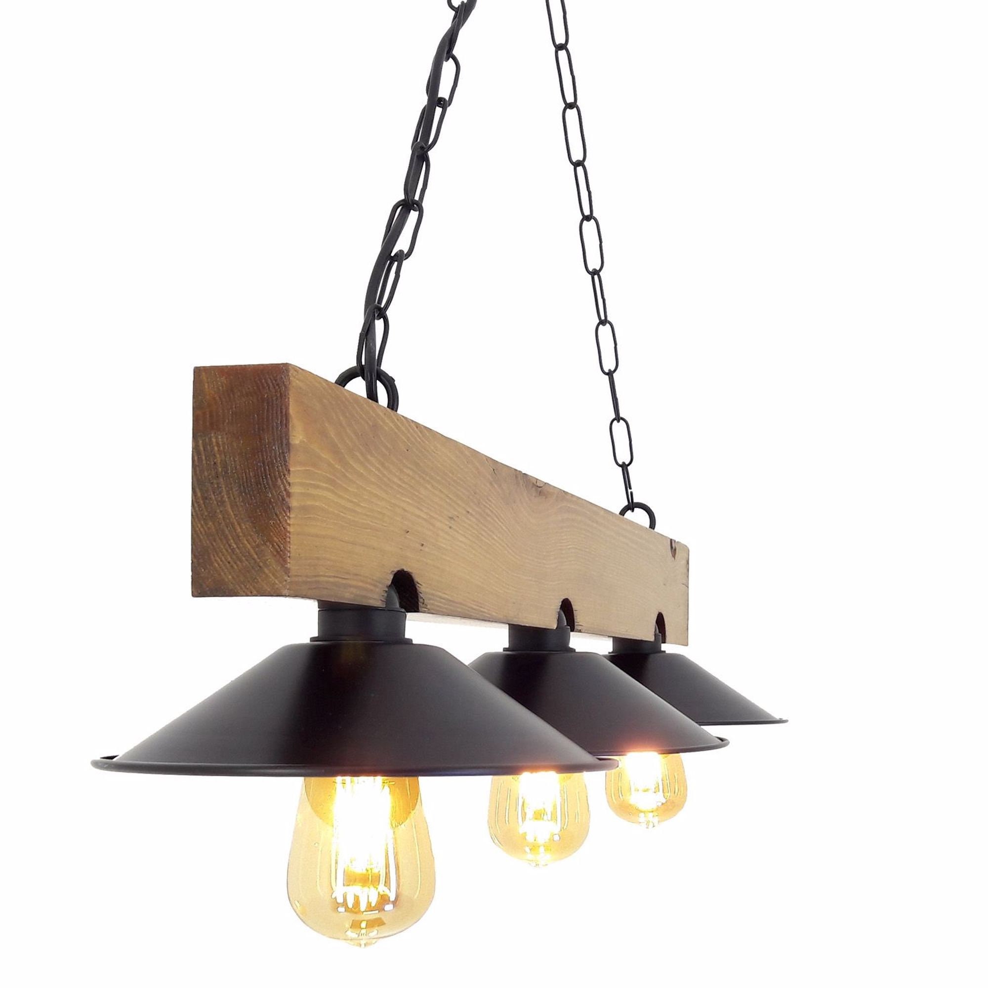 Rustic Wooden Light Fixture for Dining Table, Farmhouse Chandelier for ...