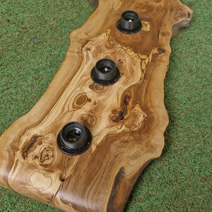 Live Edge Olive Wood Slab Pendant Chandelier, Rustic Lighting Fixture ...