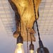 Olive Wood Pendant Light Fixture for Kitchen Island , Rustic Unique ...