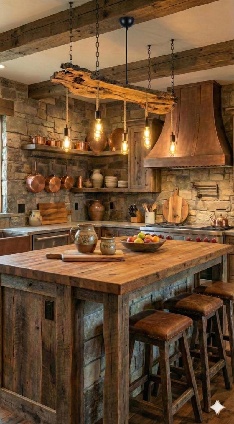 Live Edge Olive Wood Light Fixture for Kitchen Island, Rustic Unique ...