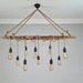 Farmhouse Wooden Ladder Pendant Chandelier, Rustic Wood Light Fixure ...
