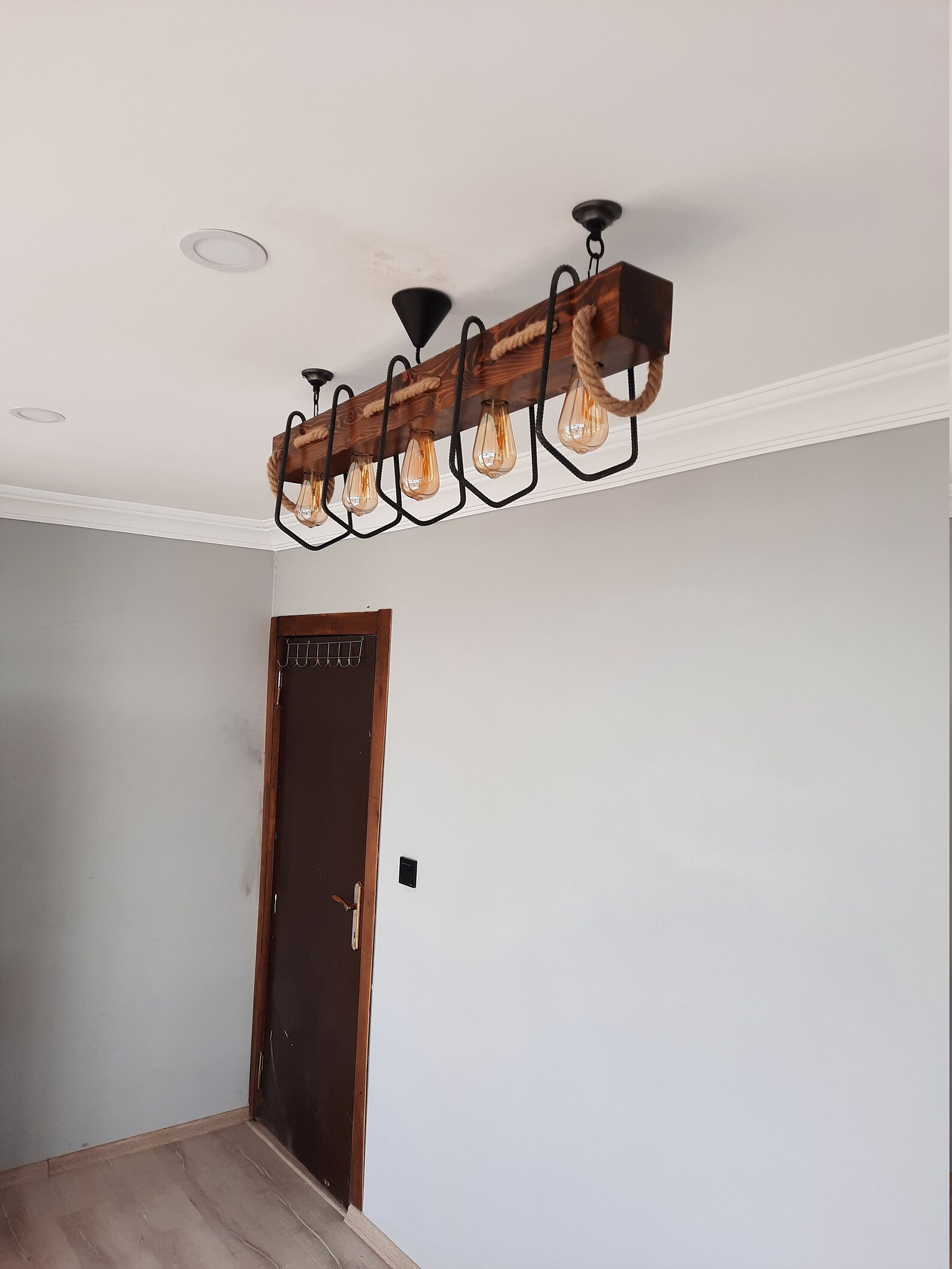 Wooden Farmhouse Pendant Chandelier Rustic Lighting Fixture - Etsy