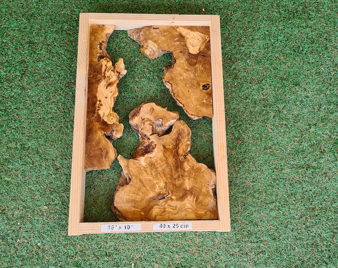 Vintage Hand-made Wooden Box, Raw Edge Wood, Lacewood, Art Deco ...