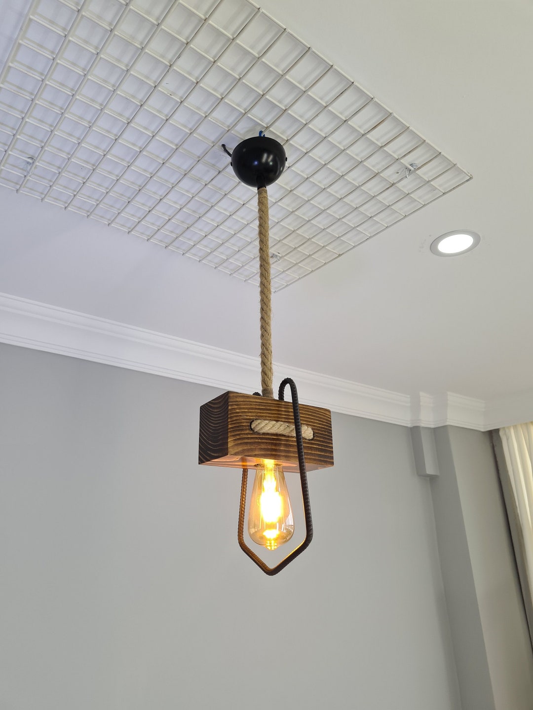 Wooden Farmhouse Pendant Chandelier Rustic Lighting Fixture - Etsy