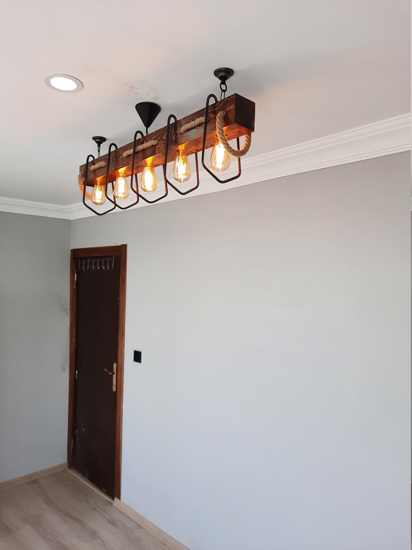 Wooden Farmhouse Pendant Chandelier Rustic Lighting Fixture - Etsy