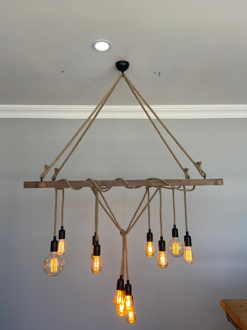 Wooden Ladder Pendant Chandelier Rustic Farmhouse Lighting - Etsy