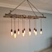Farmhouse Wooden Ladder Pendant Chandelier, Rustic Wood Light Fixure ...