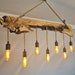 Olive Wood Rustic Light Fixture, Farmhouse Wooden Live Edge Chandelier ...