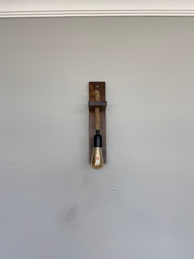 Rustic Wooden Wall Sconce Farmhouse Wall Lamp for Home Decor - Etsy