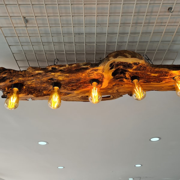 Rustic Light Fixture - Etsy