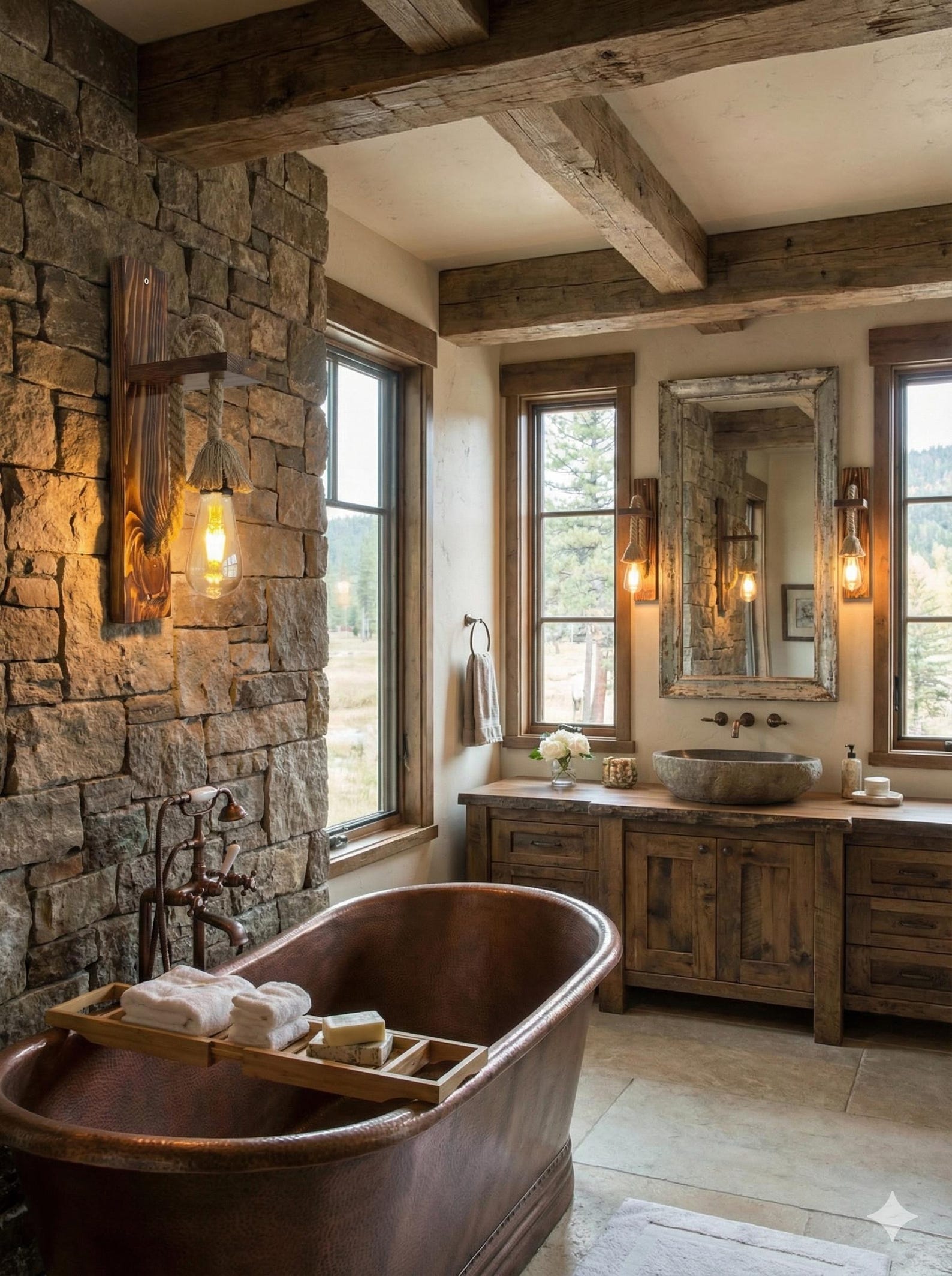 Rustic Wooden Wall Lamp for Hallway, Farmhouse Wall Light for Entryway ...