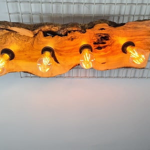 Live Edge Olive Wood Slab Pendant Chandelier, Rustic Lighting Fixture ...