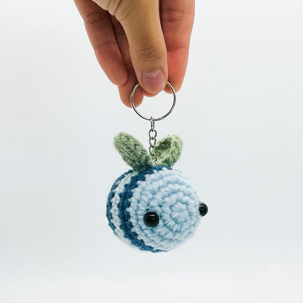 Crochet Blueberry Keyring - Etsy