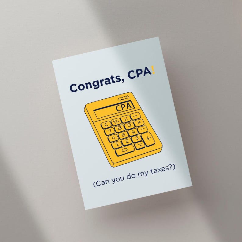 Congrats CPA Card, Funny Certified Public Accountant Graduation Card ...