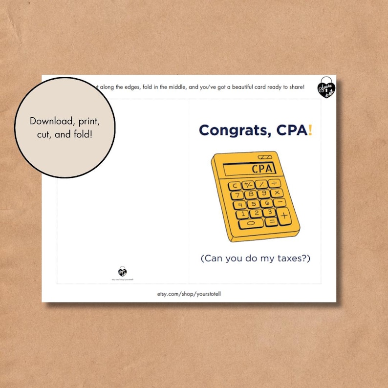 Congrats CPA Card, Funny Certified Public Accountant Graduation Card ...