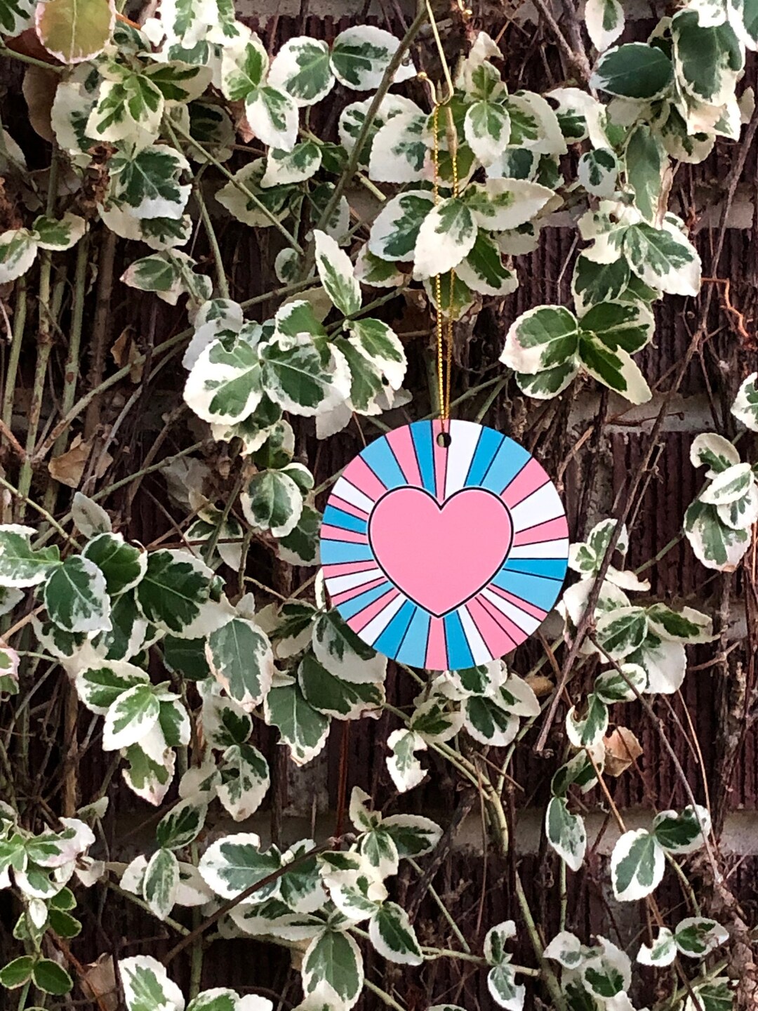 Transgender Subtle Pride Ornament, Trans Heart Ornament,trans Subtle ...