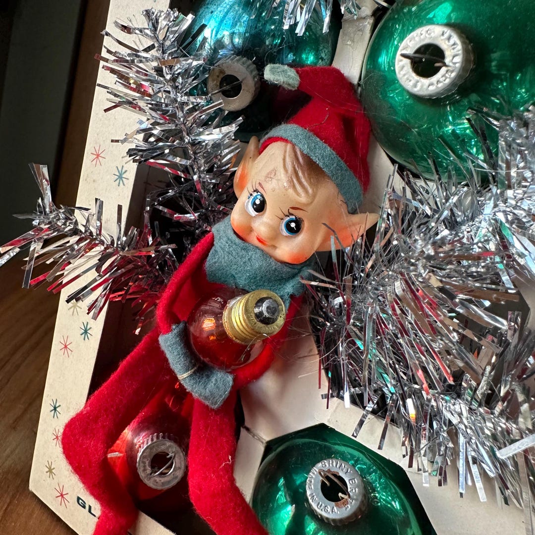 Vintage Shiny Bright Ornament Box, Retro Christmas, Repurposed ...