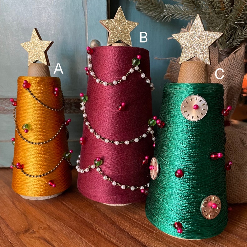 Vintage Embroidery Thread Spool Christmas Tree Sewing Spool - Etsy