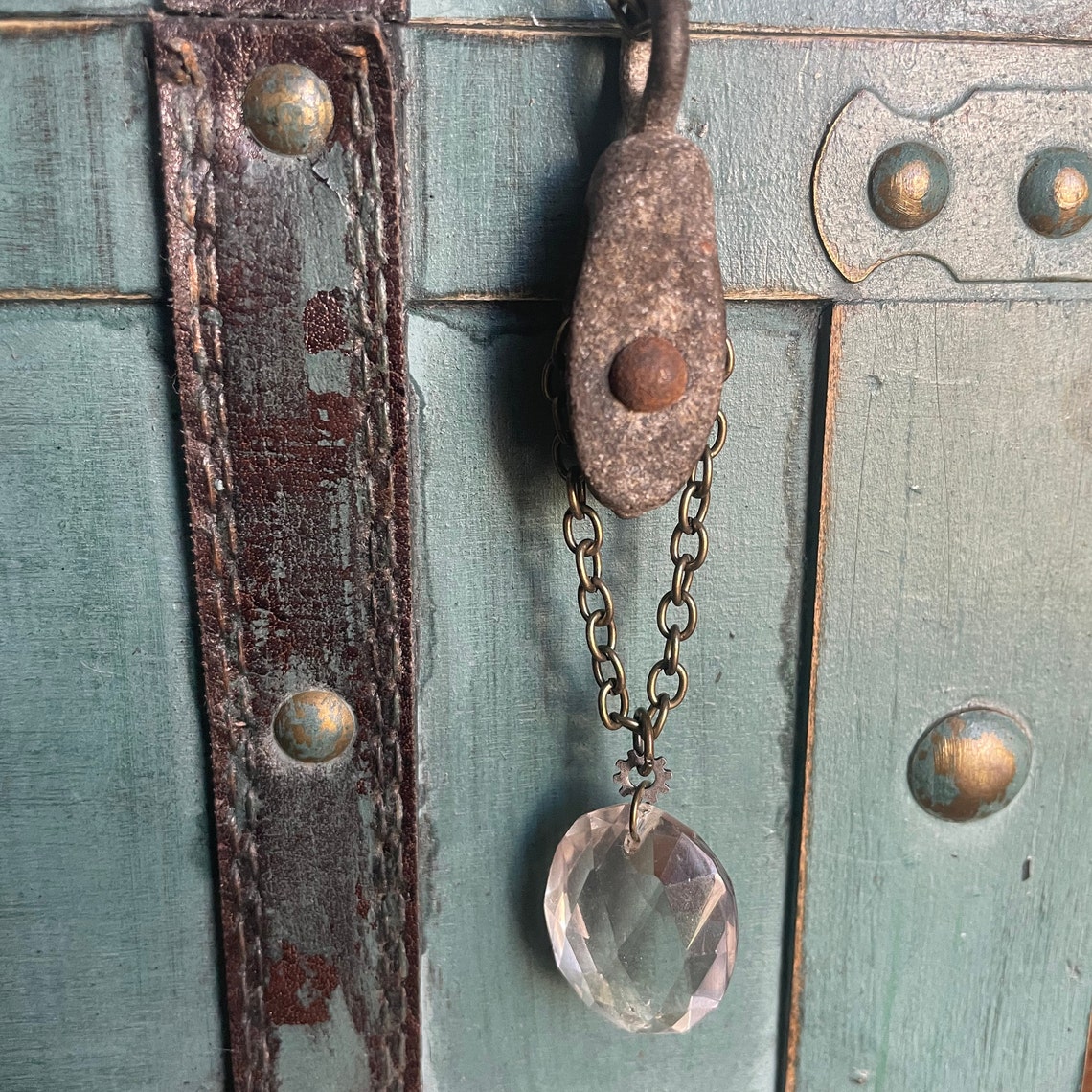 Vintage Pulley Necklace, Antique Jewelry, Steampunk, Repurposed ...