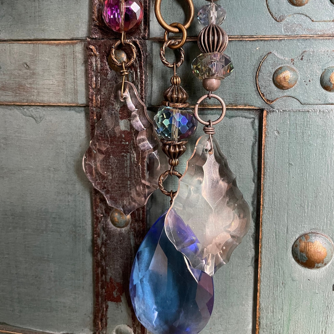 Vintage Chandelier Crystal Pendant Necklace Antique Jewelry - Etsy