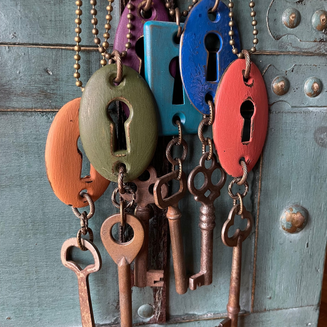 Vintage Key Hole With Skeleton Key Large Antique Jewelry - Etsy
