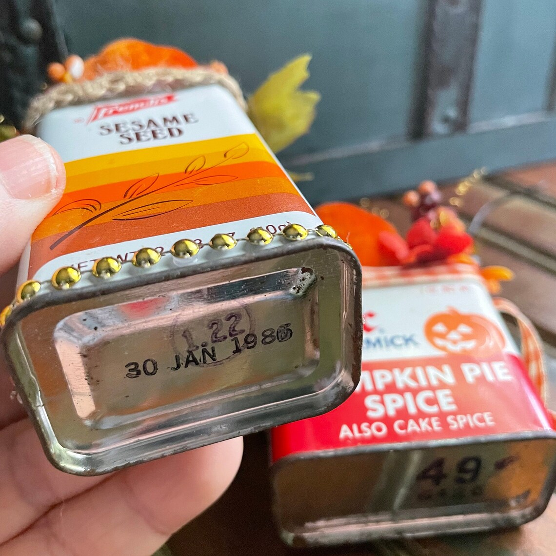 Vintage Fall Spice Tin Seasoning Tin Fall Decor Pumpkin - Etsy