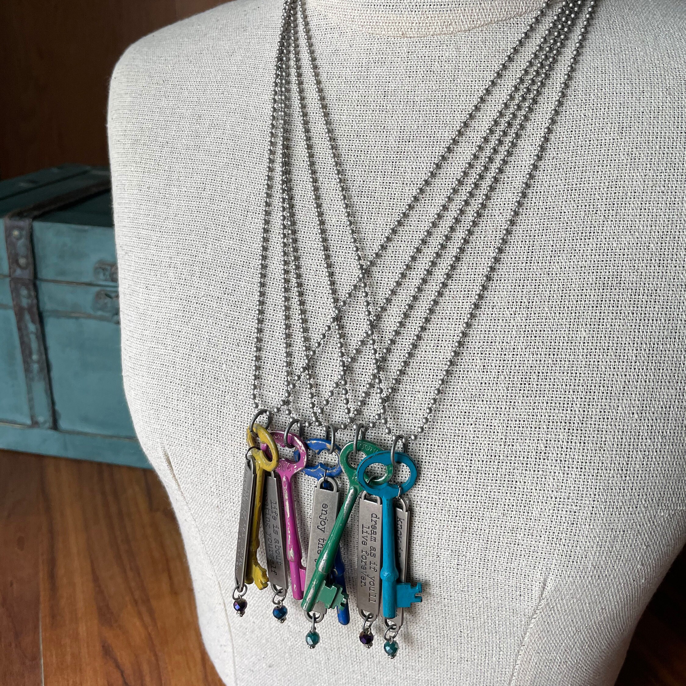 Inspirational Vintage Skeleton Key Necklace Antique Jewelry - Etsy