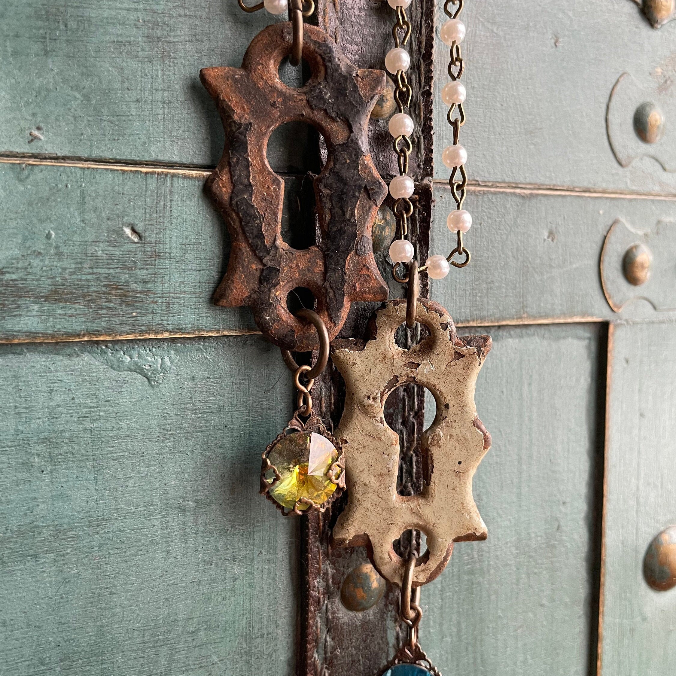 Vintage Key Hole Necklace Ornate Skeleton Key Hole Antique | Etsy