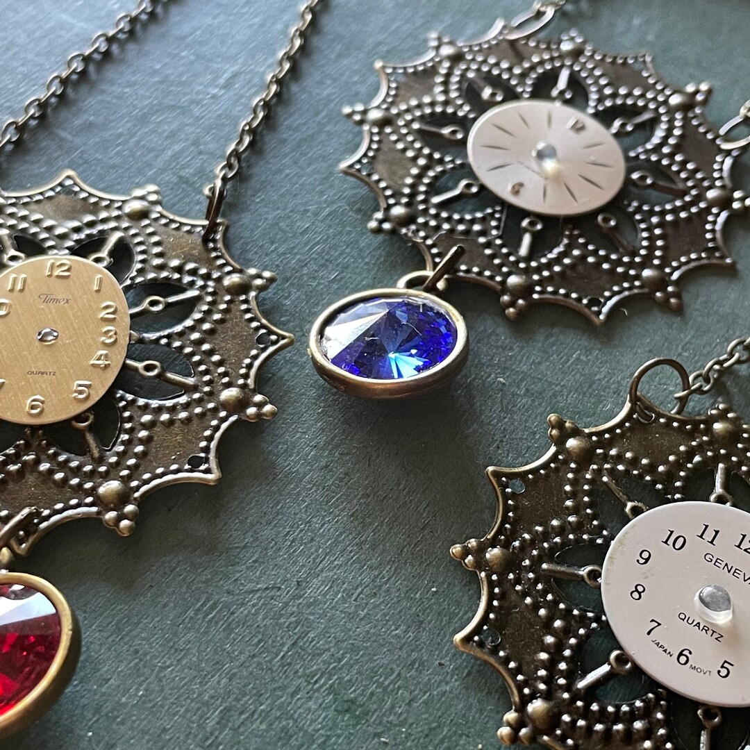 Vintage Watch Face Filigree Necklace, Old Clock, Antique Jewelry ...