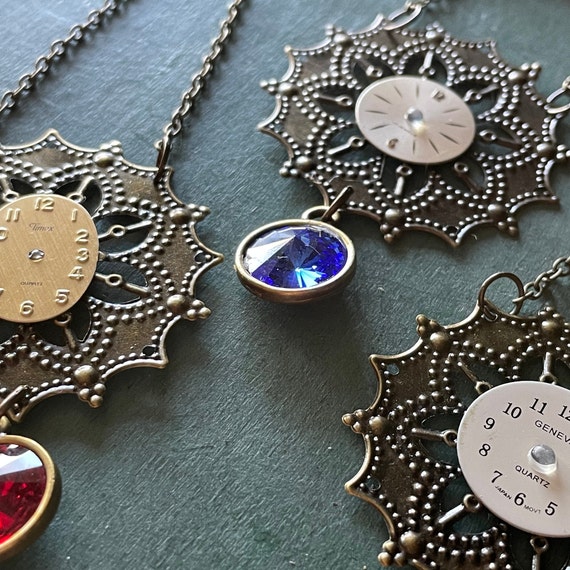 Vintage Watch Face Filigree Necklace Old Clock Antique - Etsy