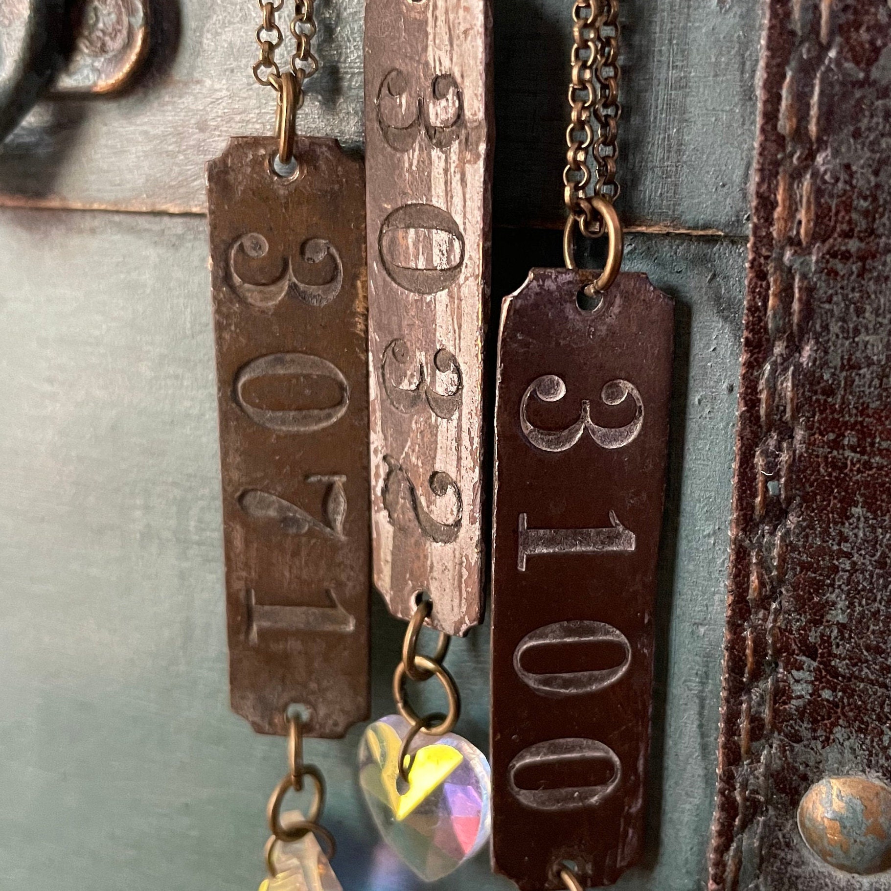Vintage Locker Number Tag Necklace, Antique Necklace, Repurposed ...