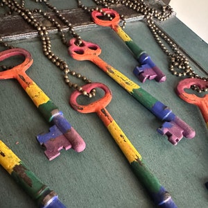 PRIDE Skeleton Key Necklace, Antique Jewelry, Old Key, Love is Love ...