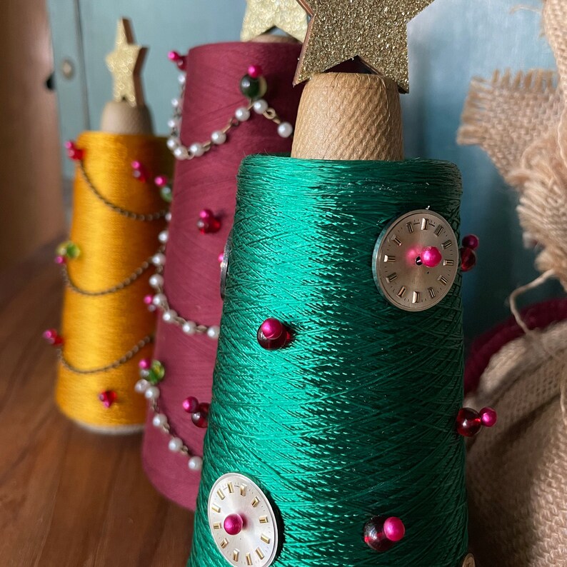 Vintage Embroidery Thread Spool Christmas Tree, Sewing Spool, 80s ...