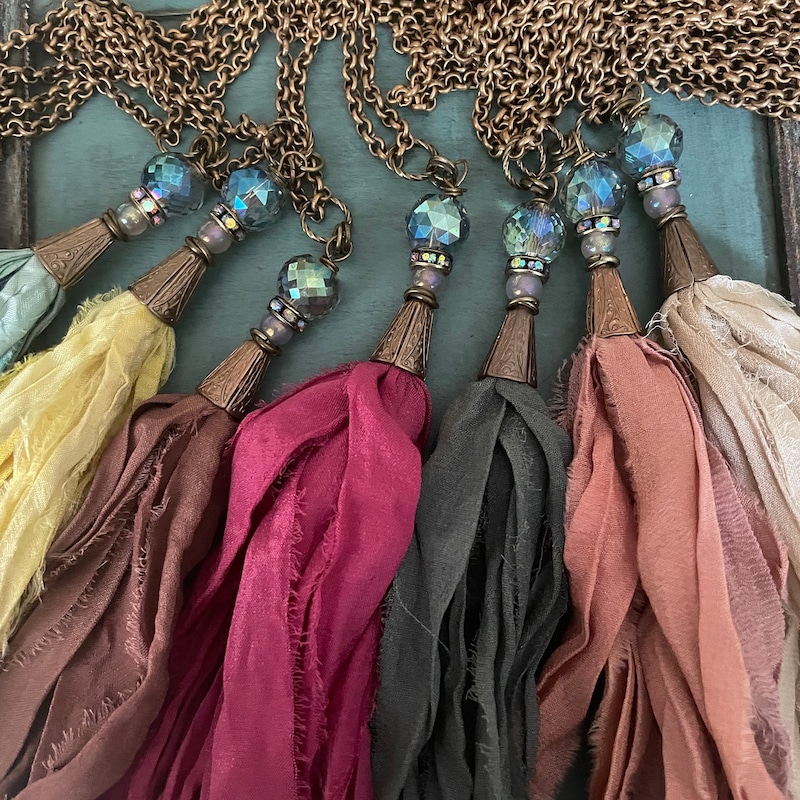 Sari Ribbon Necklace - Etsy