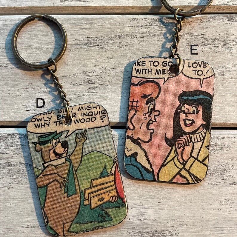 Vintage Comic Book Key Chains 70s 80s Comic Collector - Etsy