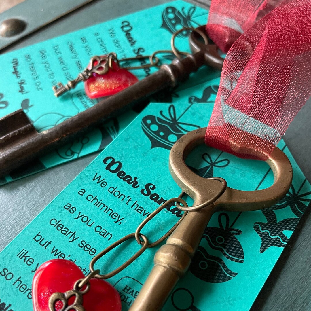 Santa's Magic Key! Vintage Skeleton Key, No Chimney, Christmas Gift ...