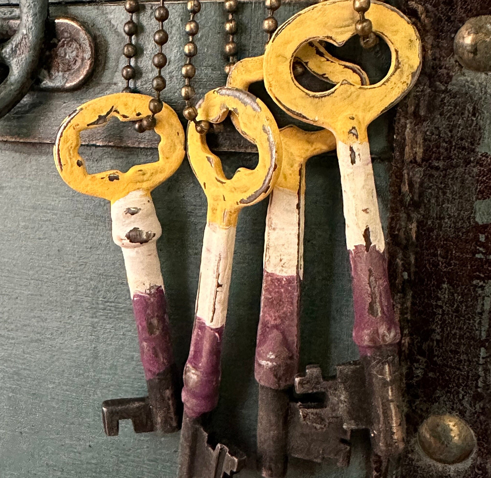 Non Binary Skeleton Key Necklace, Old Key, Love is Love, Pride, LGBTQ ...
