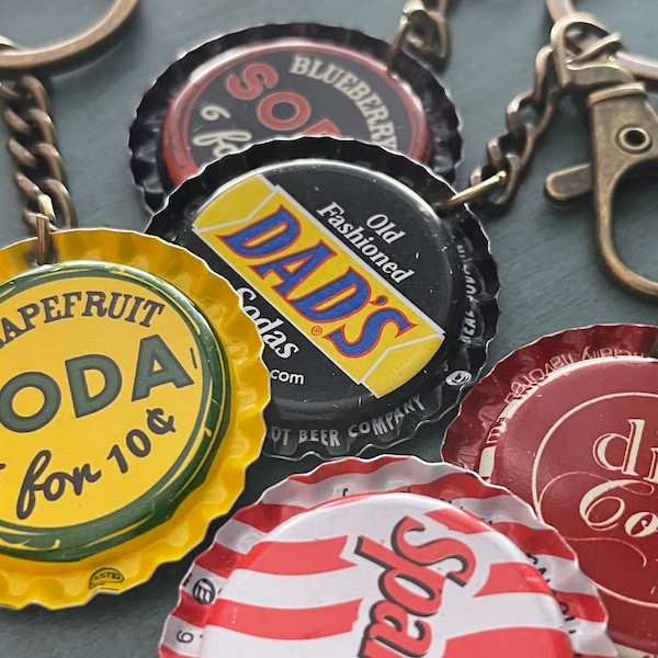 Bottle Cap Key Chain - Etsy