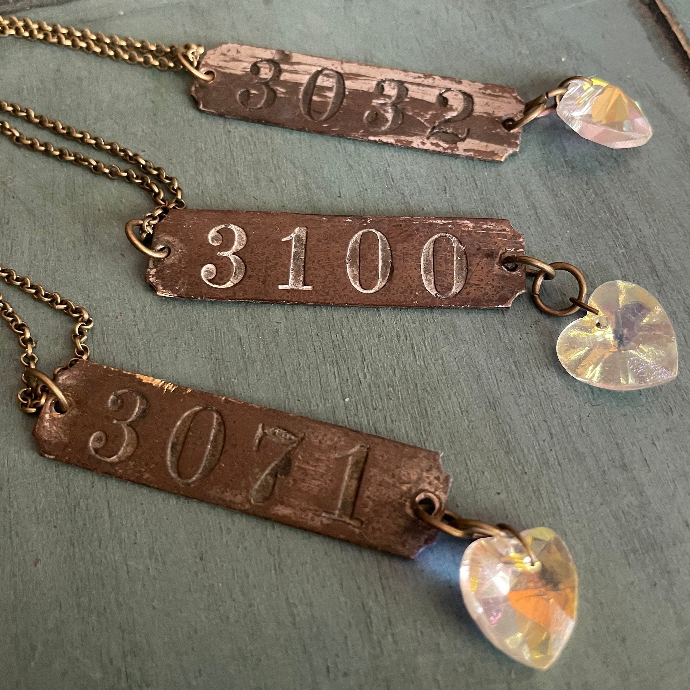 Vintage Locker Number Tag Necklace, Antique Necklace, Repurposed ...