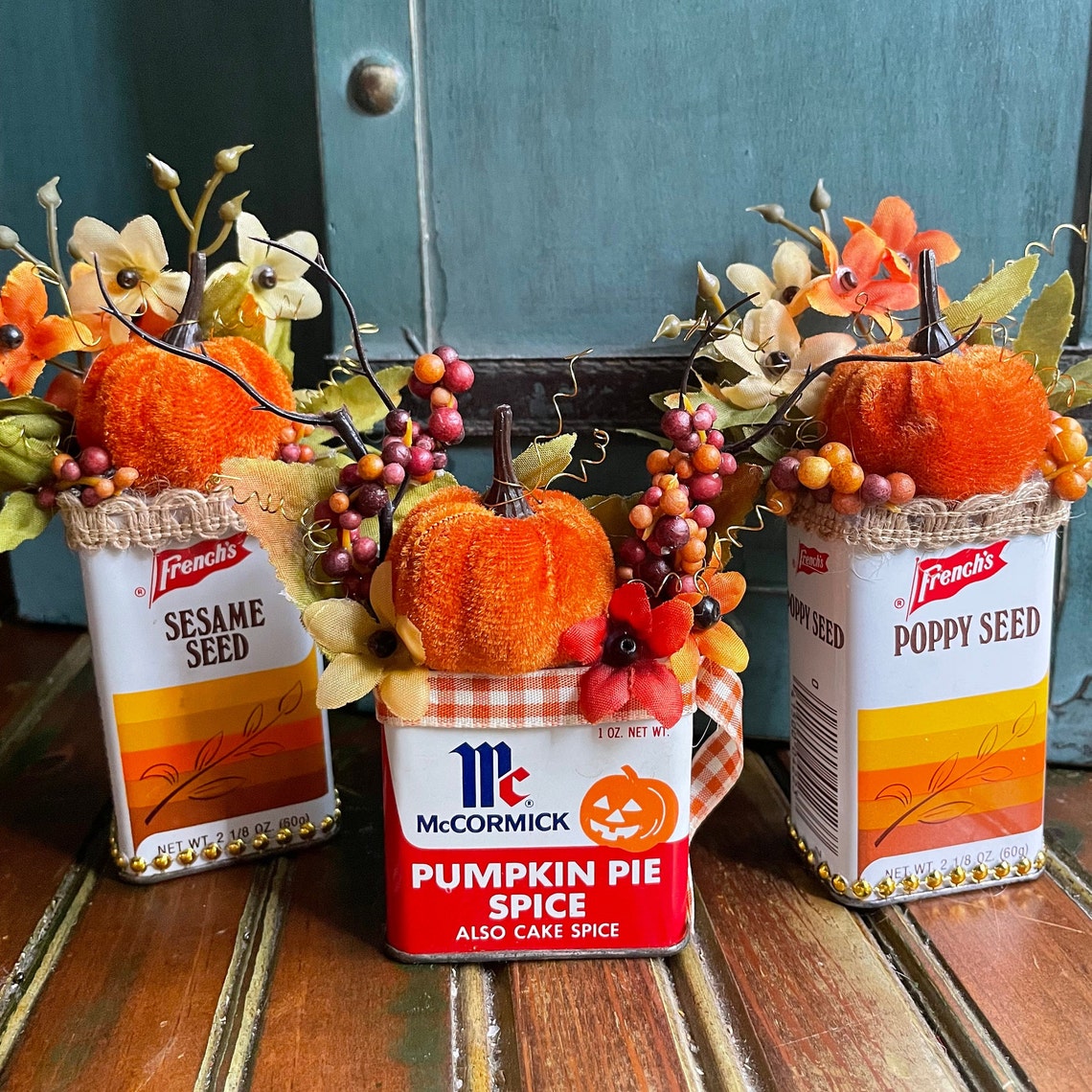 Vintage Fall Spice Tin Seasoning Tin Fall Decor Pumpkin - Etsy