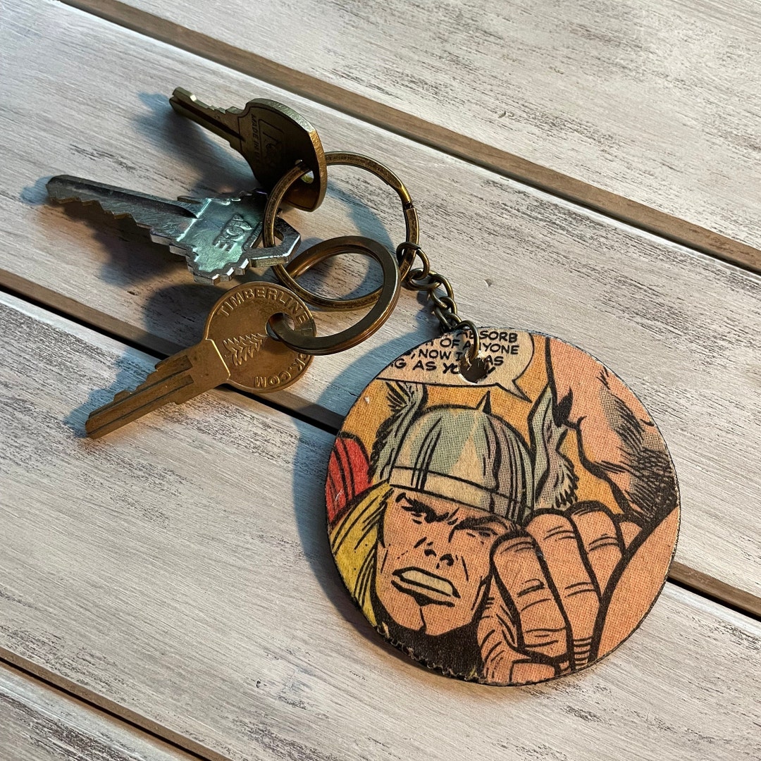 Vintage Comic Book Key Chains, 70s, 80s, Comic Collector, Repurposed ...
