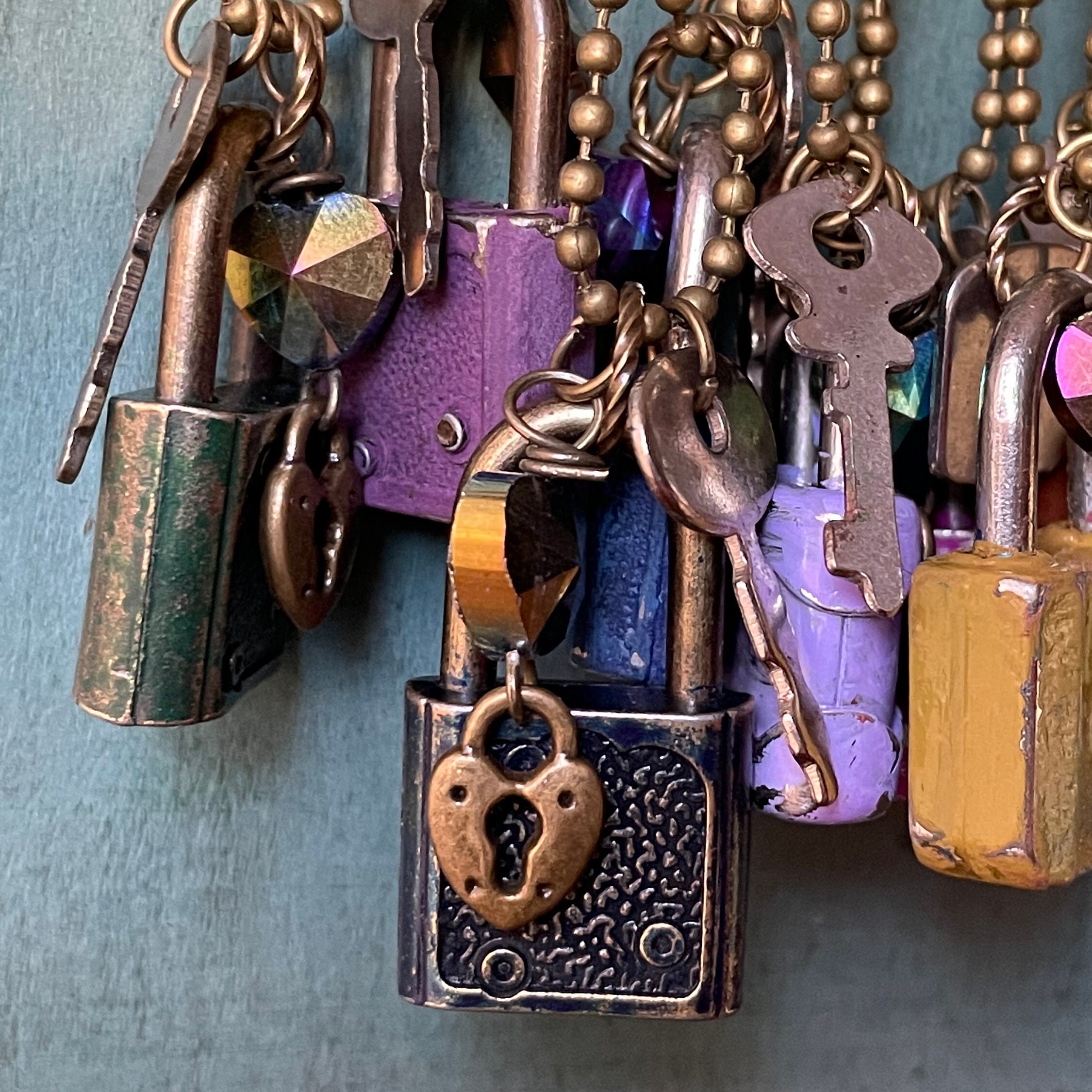 Vintage Mini Lock and Key Necklace, Valentine, Antique Jewelry ...