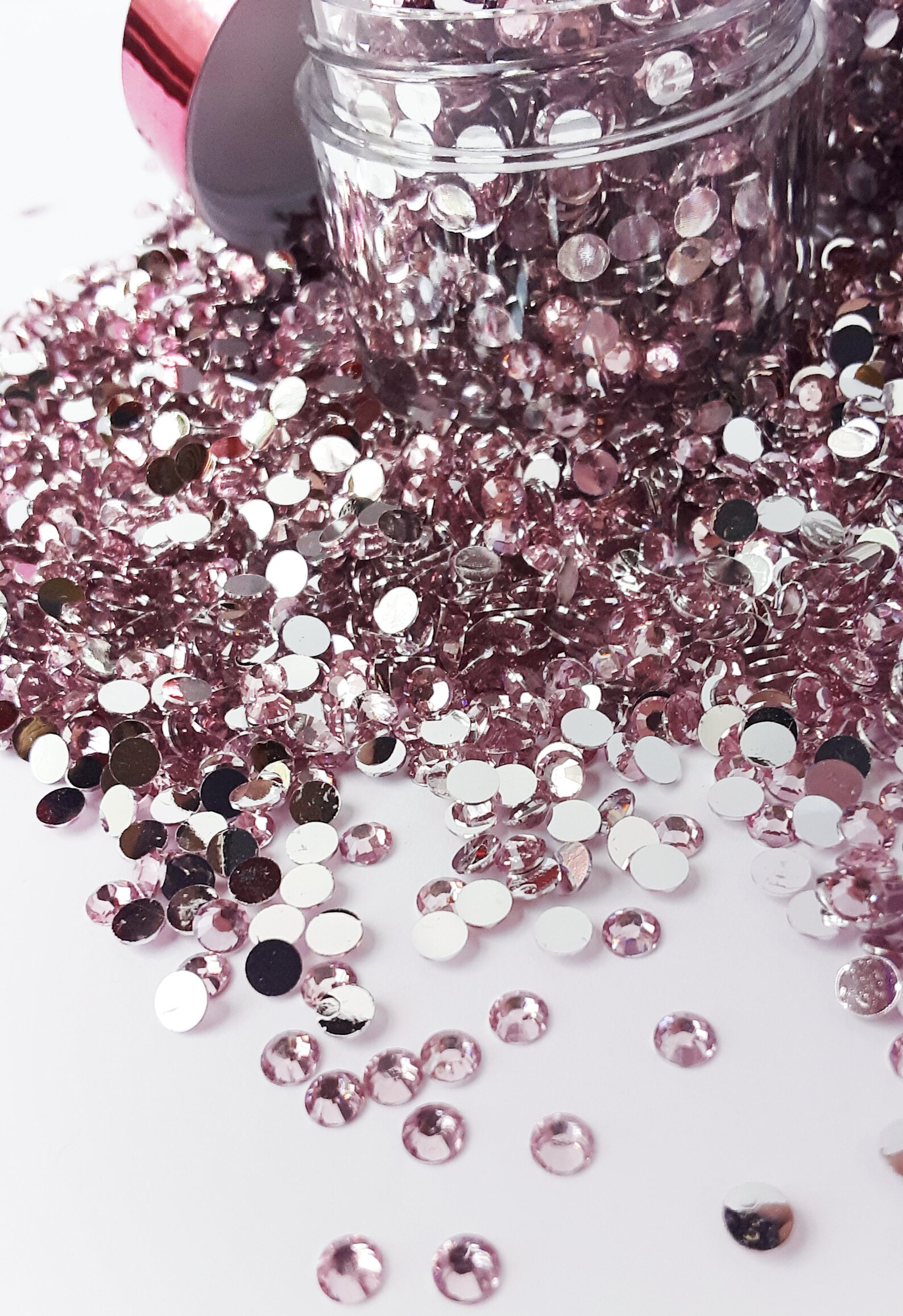 4MM Light Pink Resin Rhinestones ss16 flatback non | Etsy