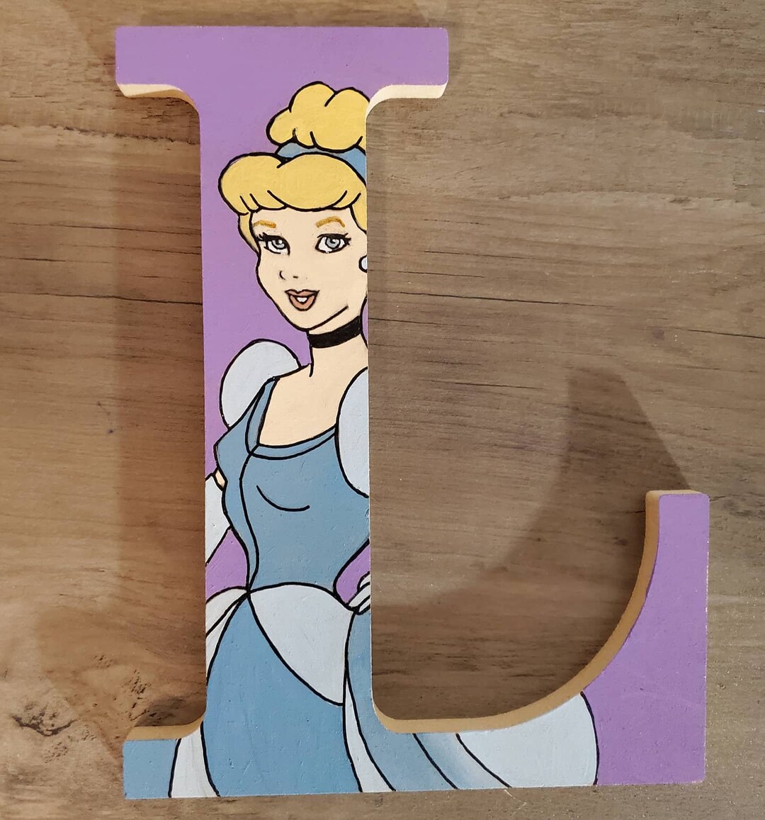 Hand Painted Cinderella Letter Art - Etsy