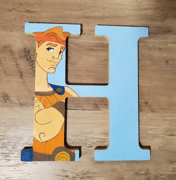 Hand Painted Disney Hercules Alphabet Letter - Etsy