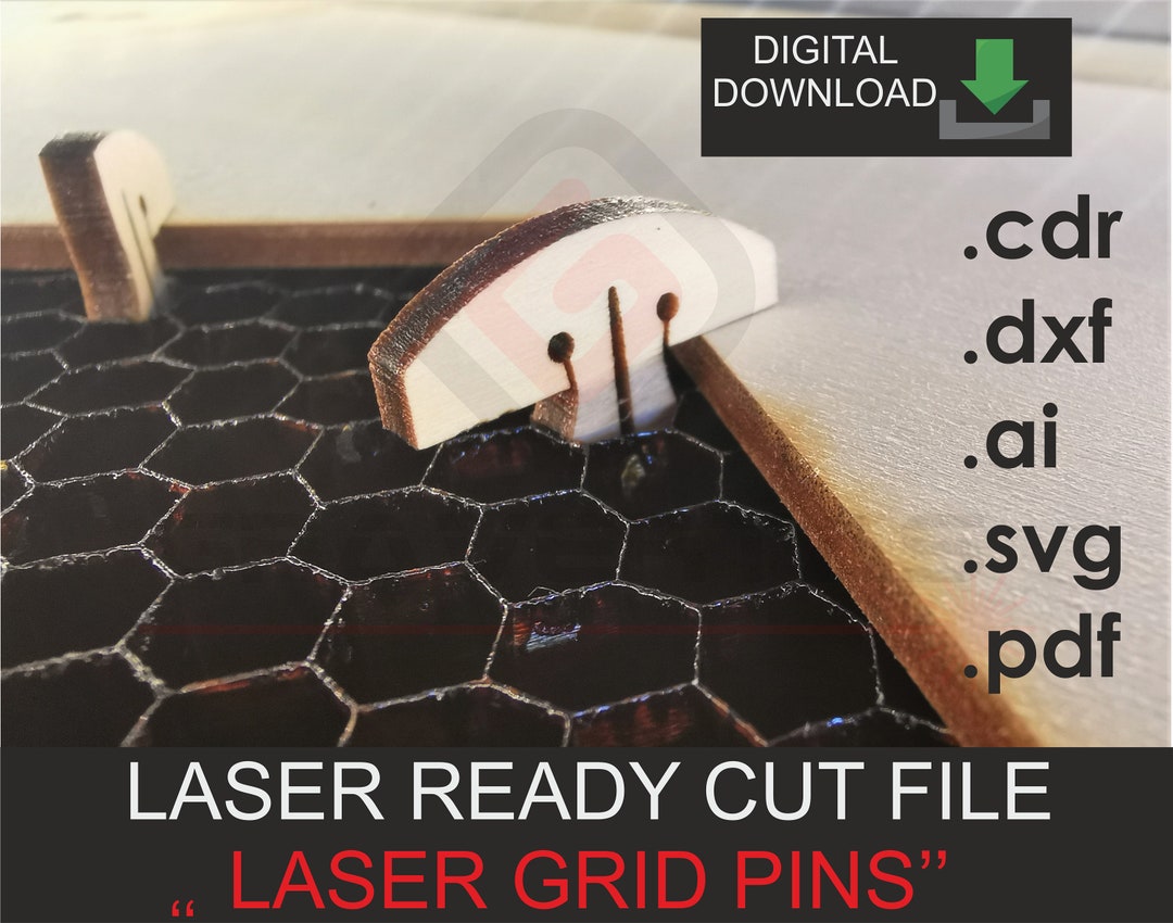 Laser Grid Pins: Honeycomb Flat Material Pins (digital File) - Etsy