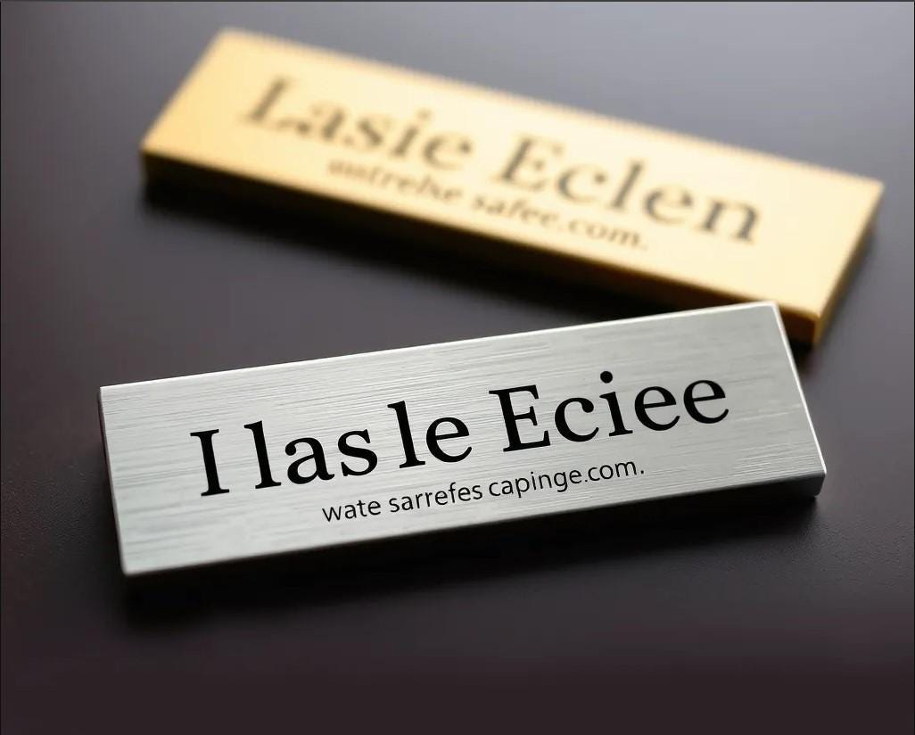 Custom Engraved Name Plate: Brushed Gold/silver Acrylic Plaque - Etsy UK