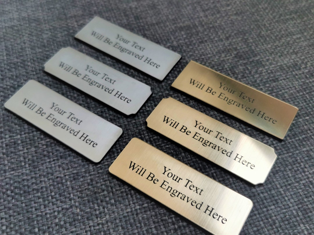 Custom Engraved Plate, Trophy Plate, Award Plaque, Memorial, Gold ...